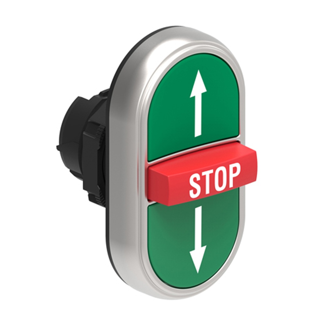 Up Down Stop Switch-w-Arrows-Momentary-22mm-Flush-Green-Red | SourceASI